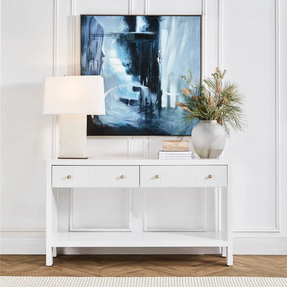 Adele White Console Table – Attica House