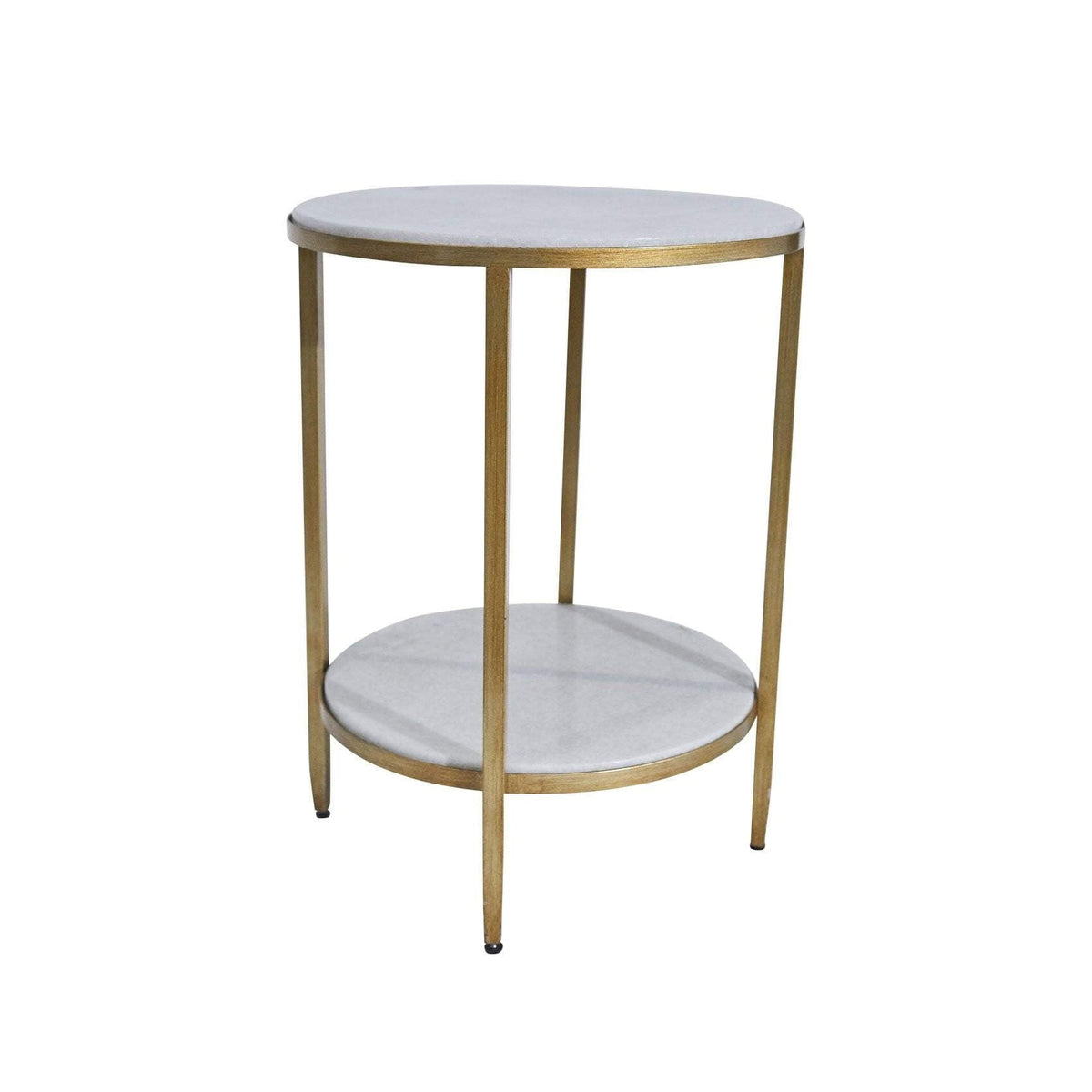 Chloe Stone Side Table - Gold – Attica House