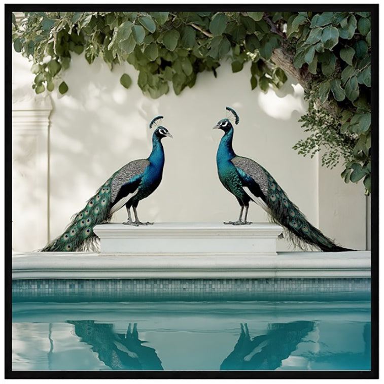 Peacocks Blu Wall Art – Attica House