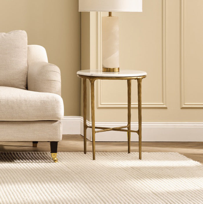 Heston Marble Side Table - Brass – Attica House