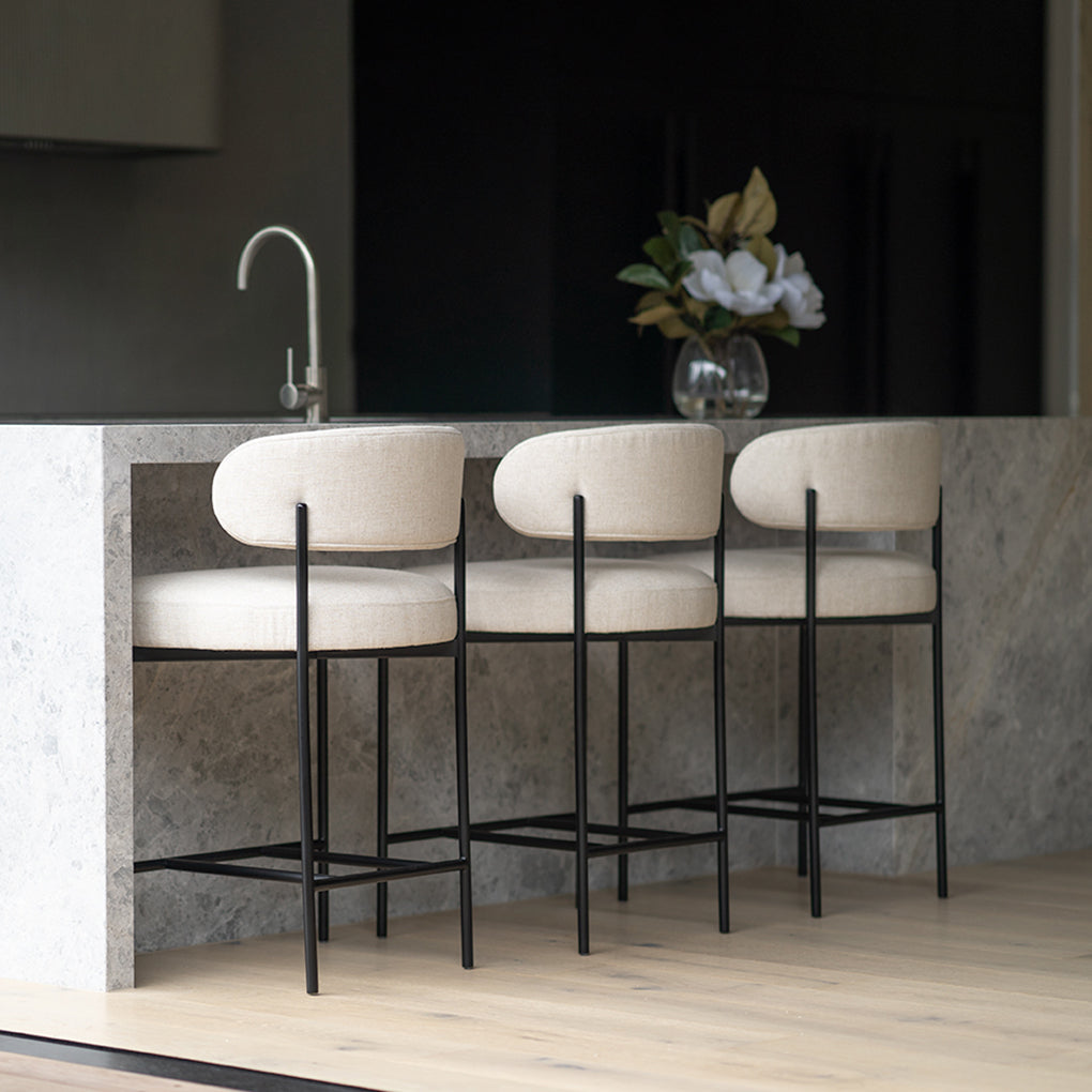 Paris Kitchen Stool - Linen – Attica House