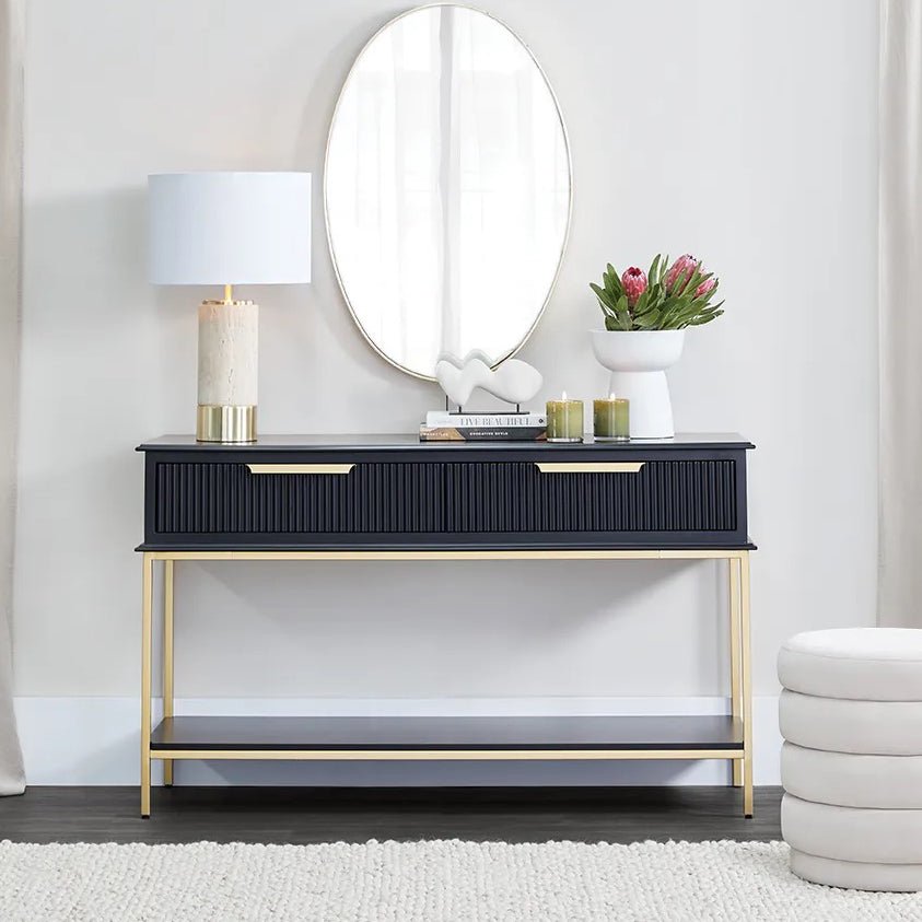 Ripple Black Console Table - Small – Attica House